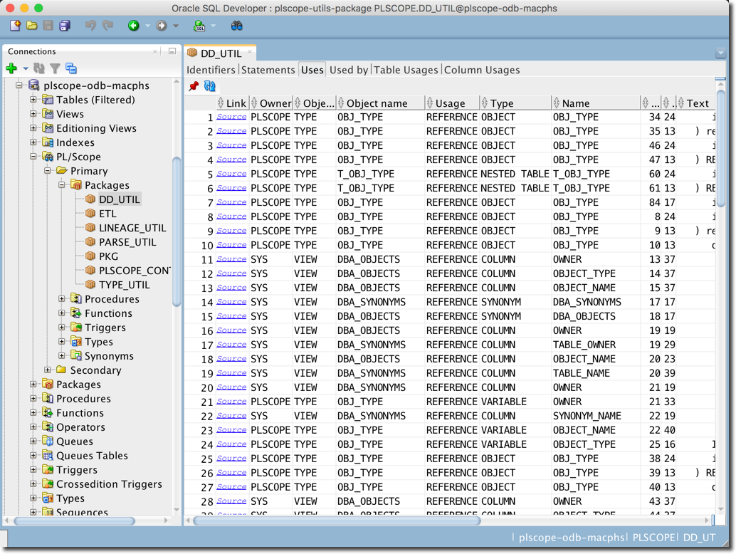 plscope-utils for SQL Developer - Philipp Salvisberg's Blog