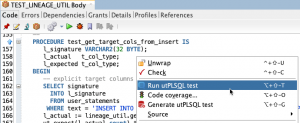 Running utPLSQL Tests in SQL Developer - Philipp Salvisberg's Blog