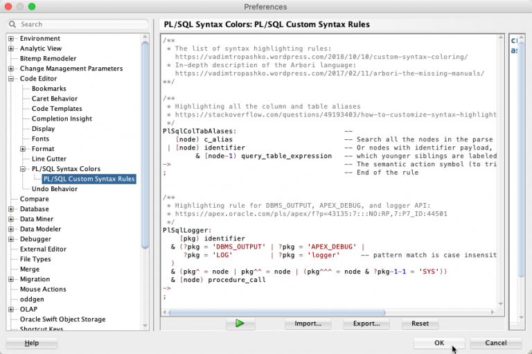 Syntax Highlighting With Sql Developer Philipp Salvisbergs Blog