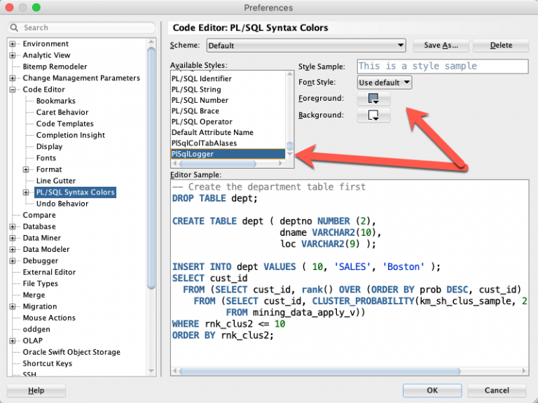 Syntax Highlighting With Sql Developer Philipp Salvisbergs Blog 