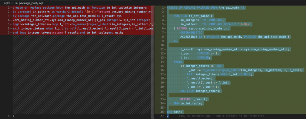 Formatting SQL Scripts in a Directory Tree with SQLcl - Philipp ...