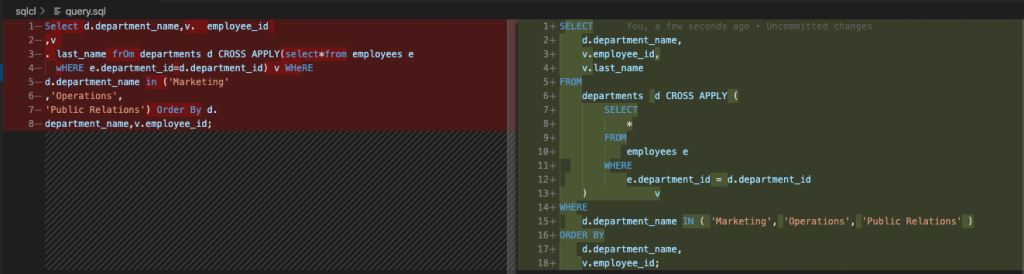 Formatting Sql Scripts In A Directory Tree With Sqlcl Philipp Salvisbergs Blog