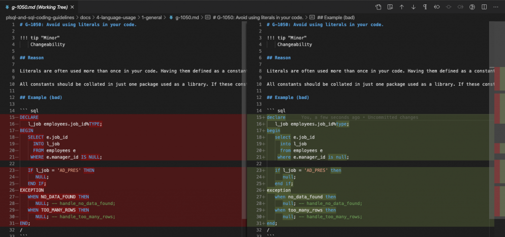 Formatting SQL Code Blocks in Markdown Files - Philipp Salvisberg's Blog