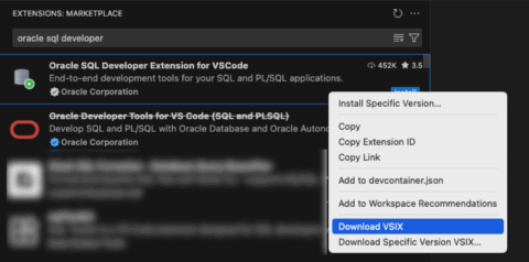 Installing SQL Developer in IDEs Implementing the VS Code Extension API ...