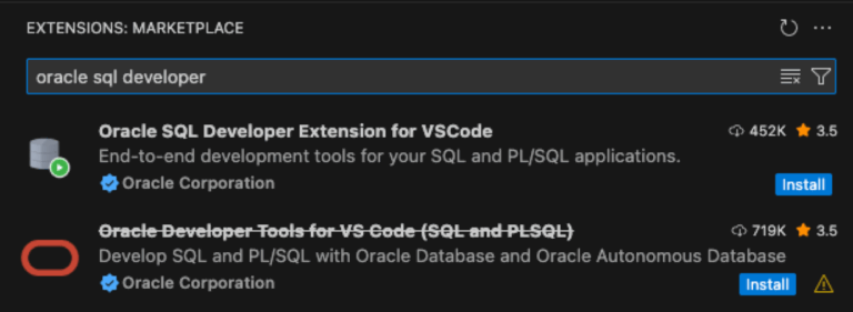 Installing SQL Developer in IDEs Implementing the VS Code Extension API ...